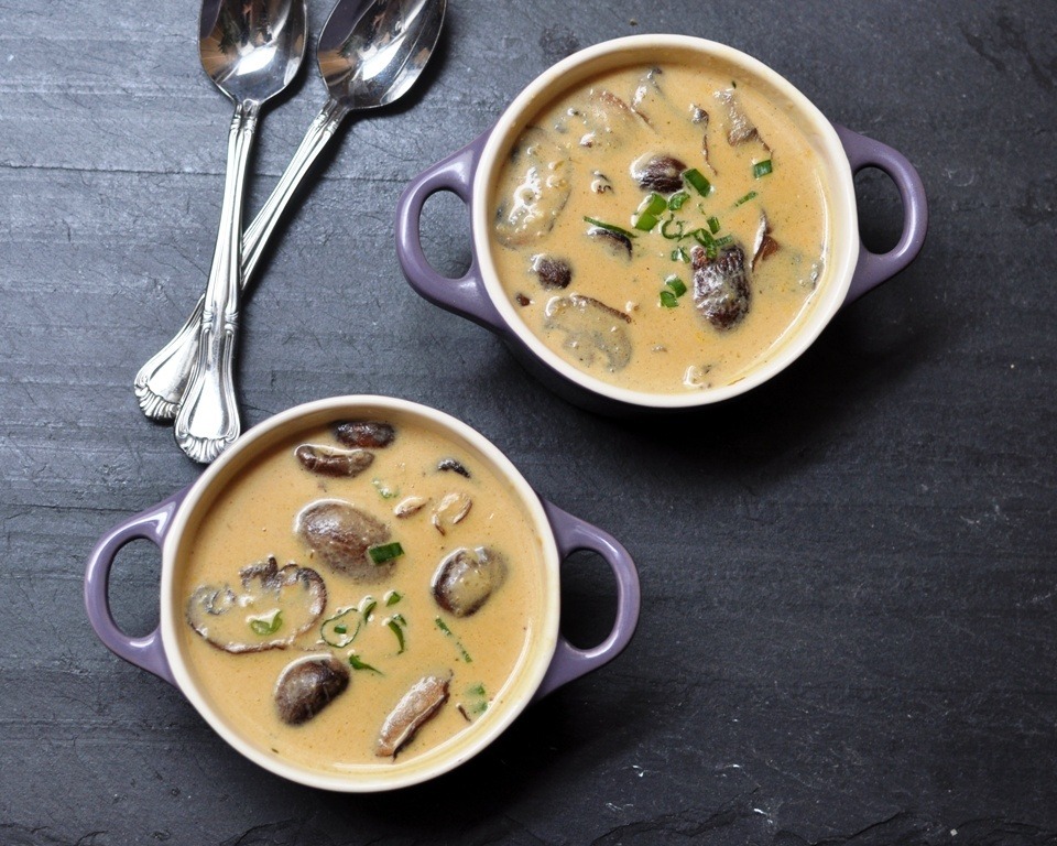 FoodSwoon Wild Mushroom-Brie Soup - FoodSwoon